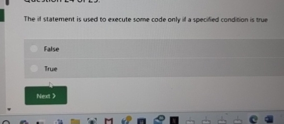 Solved The if statement is used to execute sorne code only | Chegg.com