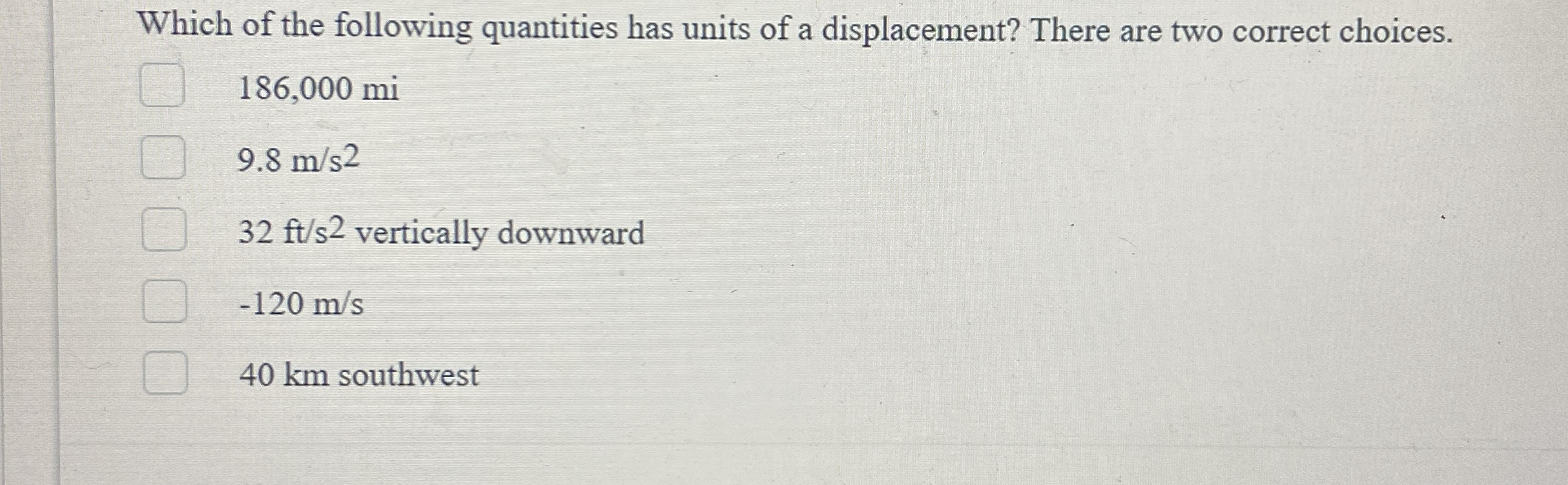 Solved Which of the following quantities has units of a | Chegg.com