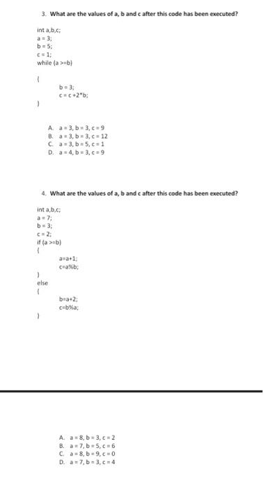Solved Part-A (Question-1 MCQ's) Programming 1. What are the | Chegg.com
