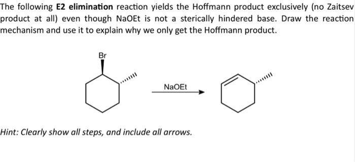 Solved The following E2 elimination reaction yields the | Chegg.com
