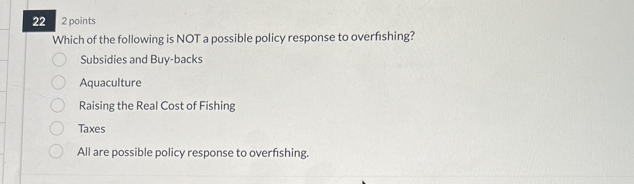 Solved 222 ﻿pointsWhich of the following is NOT a possible | Chegg.com
