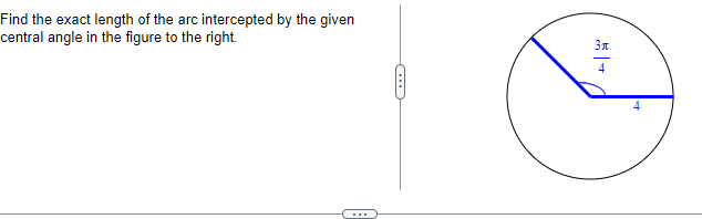 Solved Find the exact length of the arc intercepted by the | Chegg.com