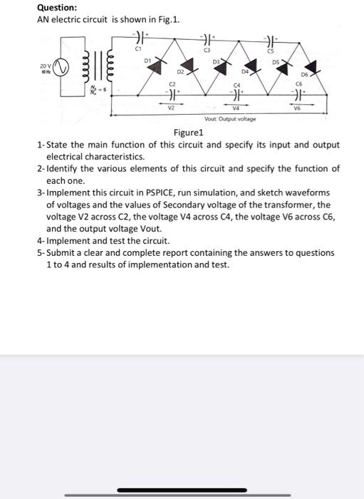 Question: AN electric circuit is shown in Fig.1. | Chegg.com