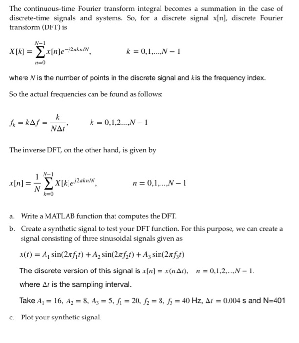 The Continuous Time Fourier Transform Integral