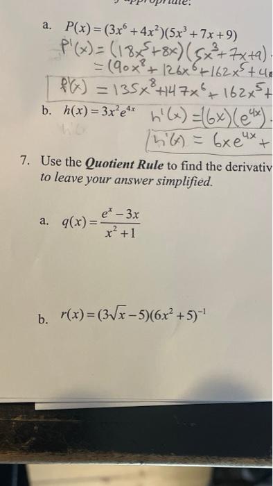 Solved 7a and 7bare my answers correct? we are supposed to | Chegg.com