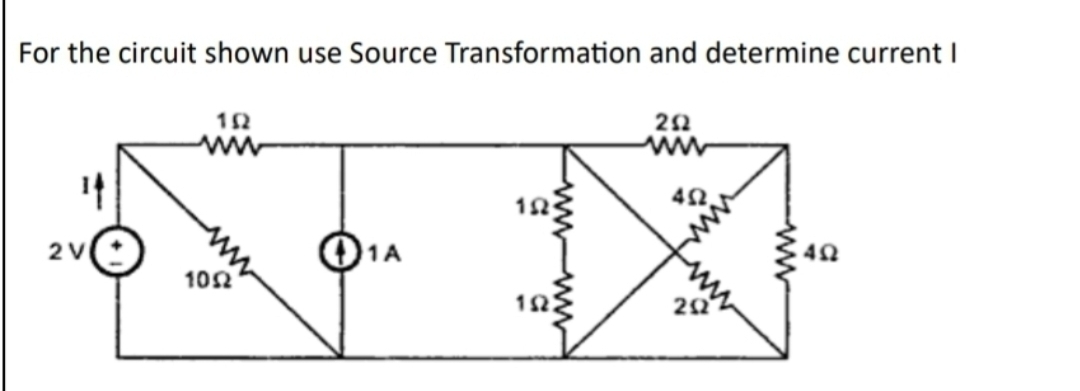 [solved] For The Circuit Shown Use Source Transformation An