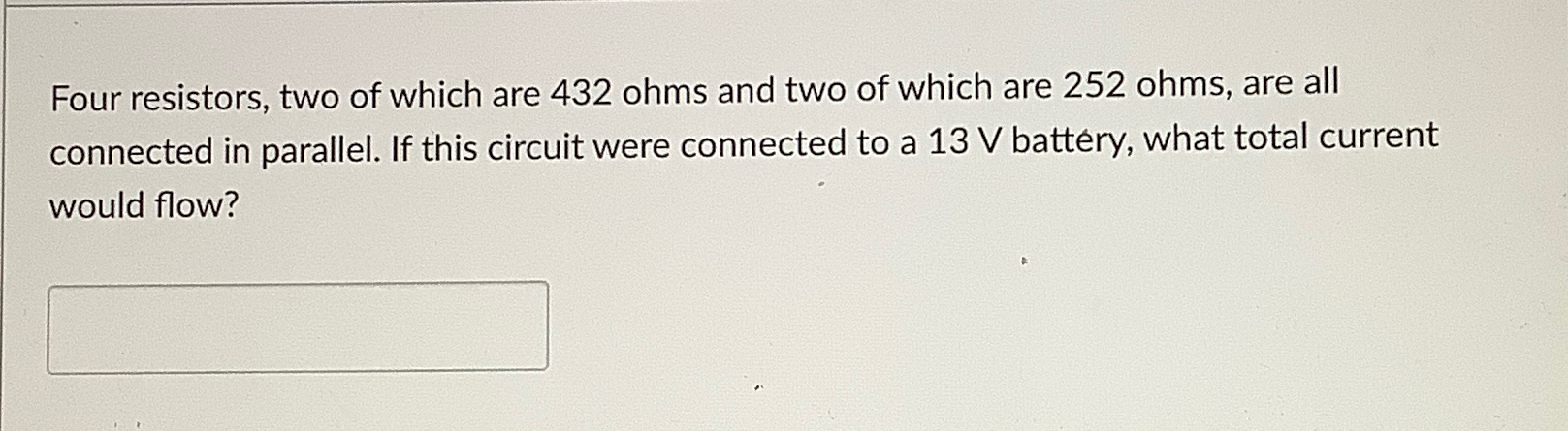 Solved Four resistors, two of which are 432 ﻿ohms and two of | Chegg.com