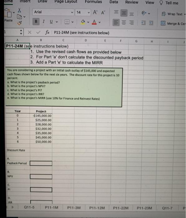 Solved insert Draw Page Layout Formulas Data Review View | Chegg.com