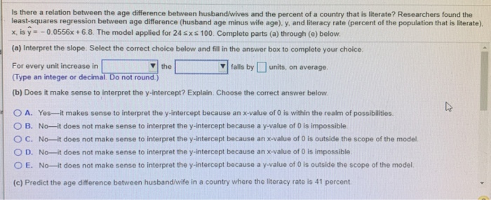 Solved the Is there a relation between the age difference | Chegg.com