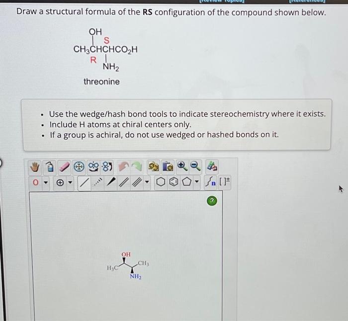 Solved Draw a structural formula of the S configuration of | Chegg.com