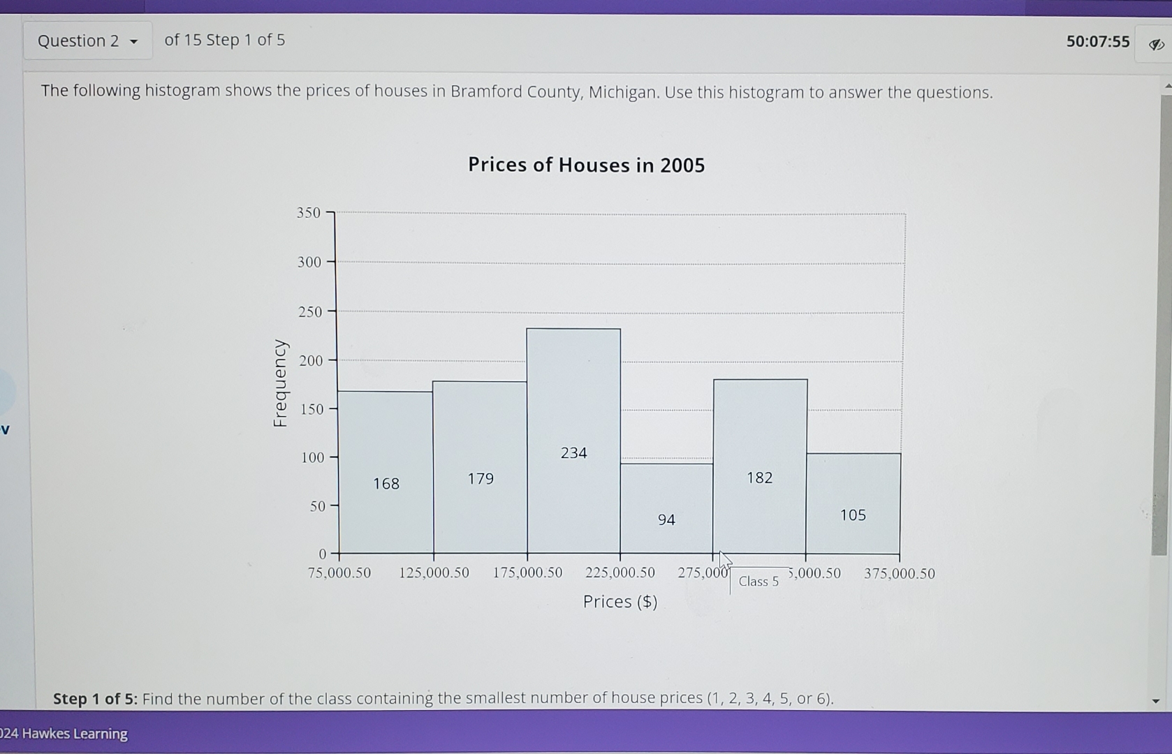 Solved Question 2 ﻿of 15 ﻿Step 1 ﻿of 550:07:55The following | Chegg.com