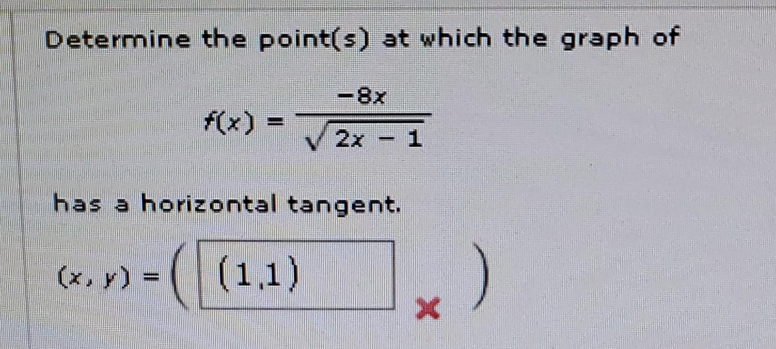 Solved Determine the point(s) at which the graph of | Chegg.com