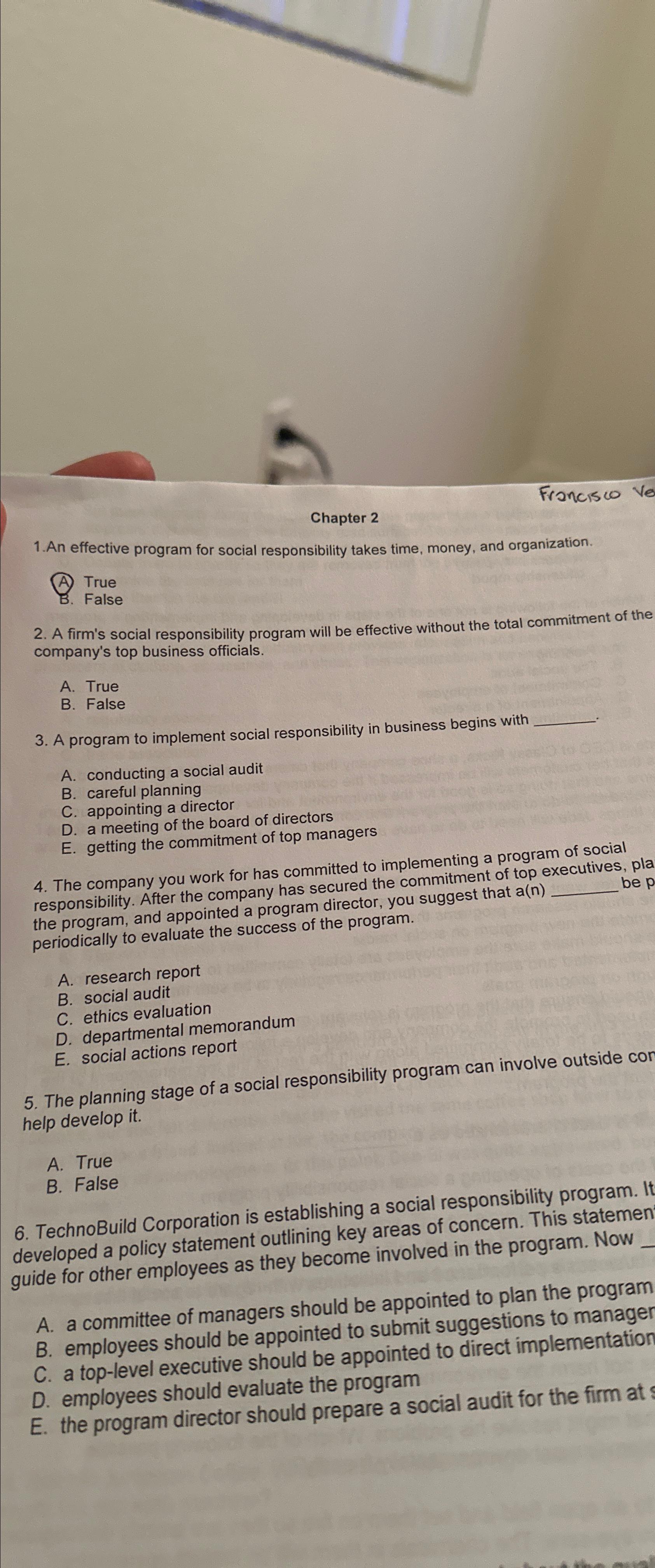 Solved Chapter 2Francisco ve1.An effective program for | Chegg.com