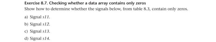 Solved Exercise 8.7. Checking whether a data array contains | Chegg.com