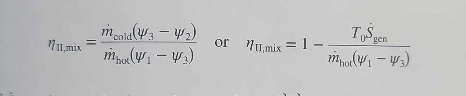 Solved Method For Deriving The Second Law Efficiency In An