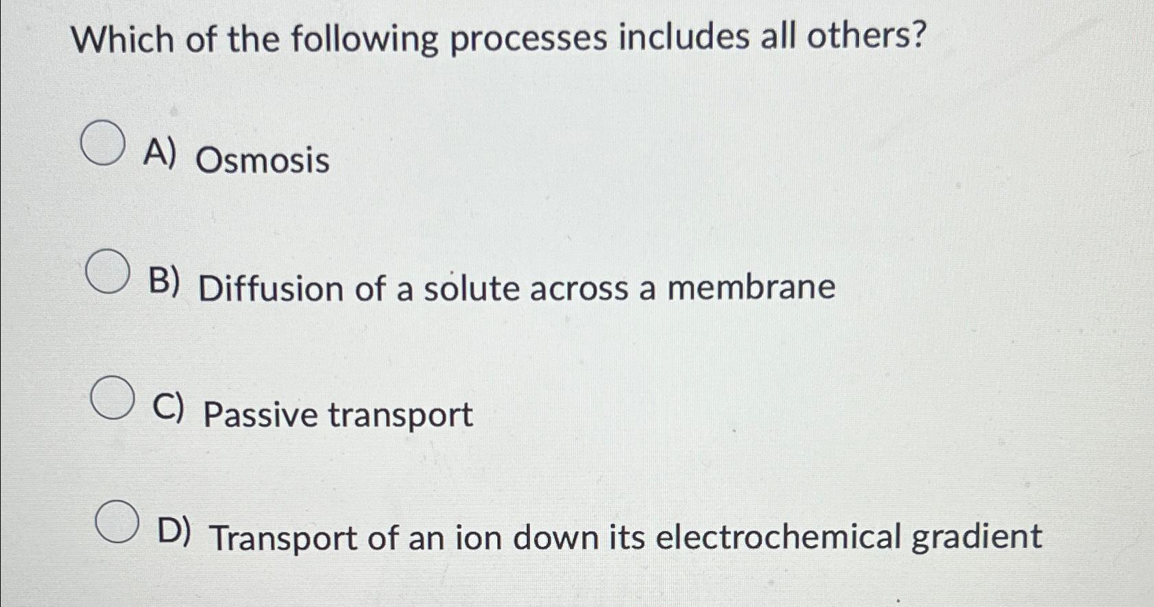 Solved Which of the following processes includes all | Chegg.com