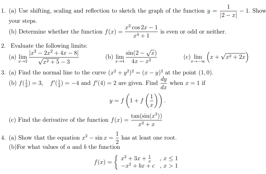 Solved (a) ﻿Use shifting, scaling and reflection to ﻿sketch | Chegg.com