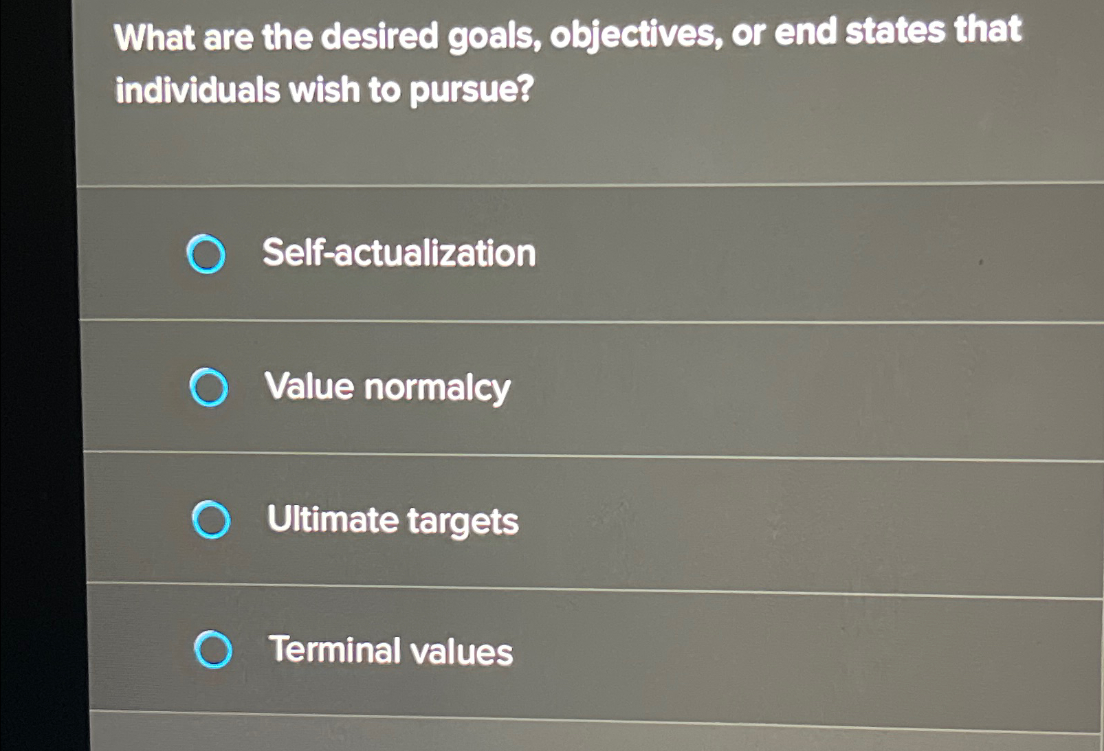 Solved What are the desired goals, objectives, or end states | Chegg.com