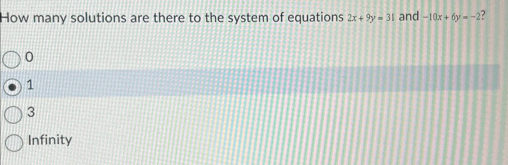 Solved How many solutions are there to the system of | Chegg.com