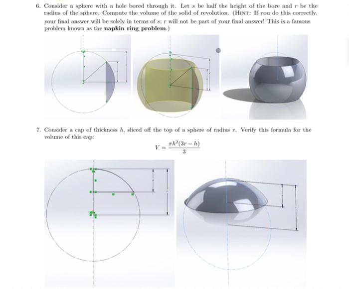 Solved 6. Consider a sphere with a hole bored through it. | Chegg.com