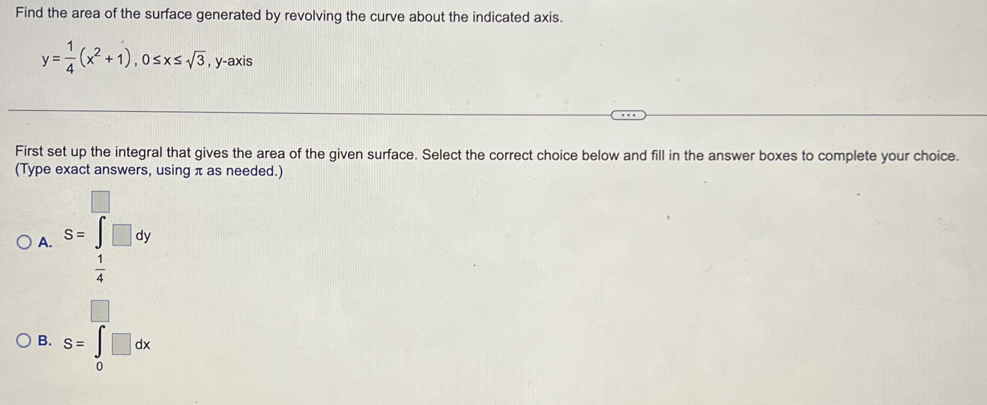 Solved Find the area of the surface generated by revolving | Chegg.com