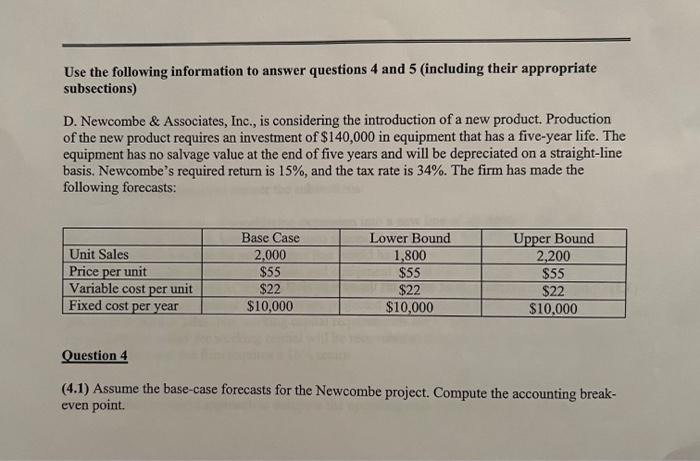 Solved NO EXCEL- handwritten with formulas. D. New omve & | Chegg.com