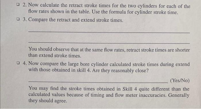 CALCULATE THE CYLINDER STROKE TIME GIVEN ITS SIZE AND | Chegg.com