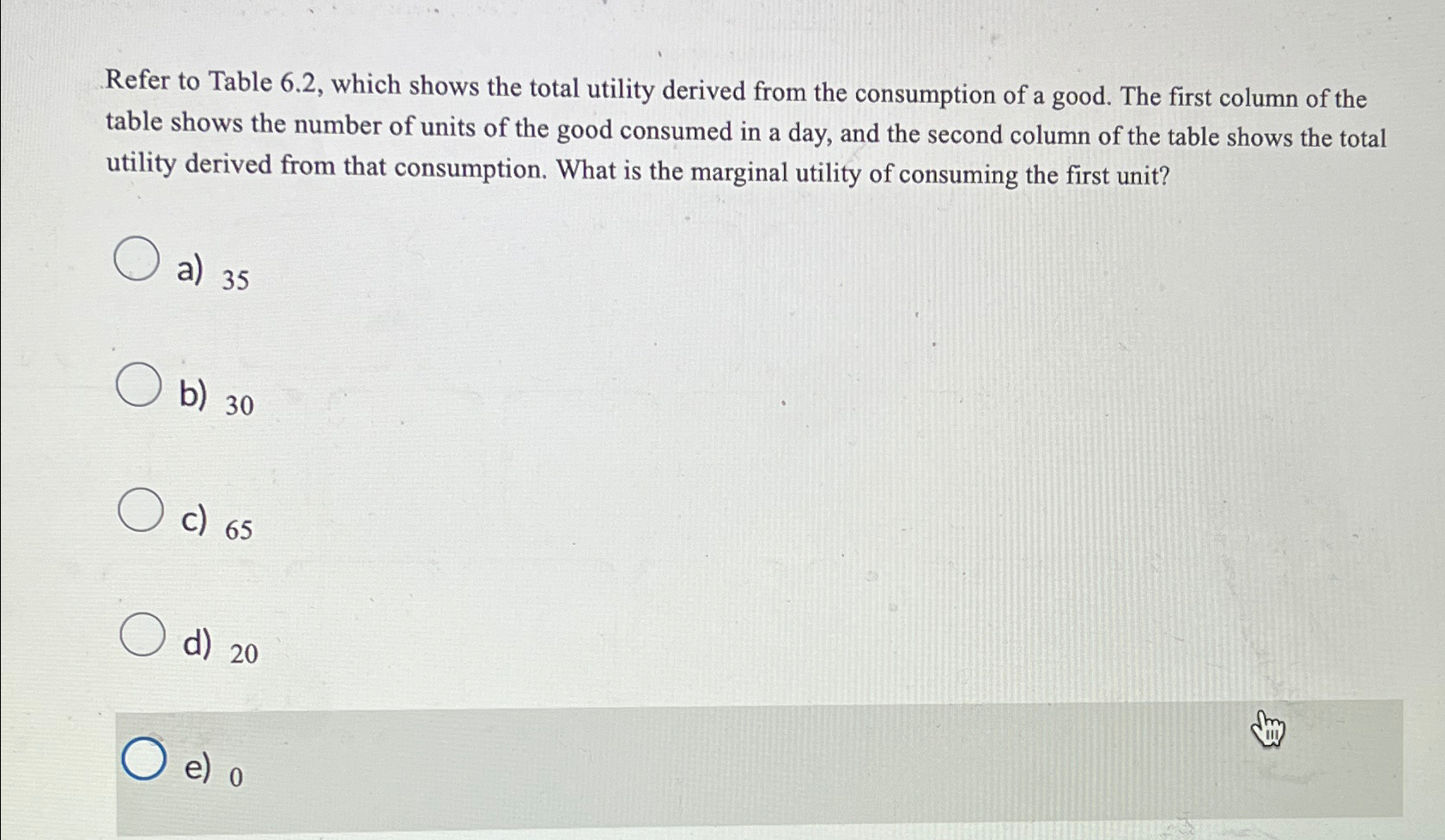 Solved Refer to Table 6.2, ﻿which shows the total utility | Chegg.com