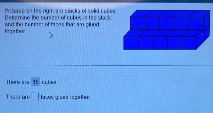Solved Pictured on the right are stacks of solid cubes. | Chegg.com