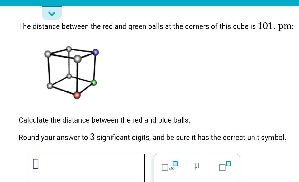 Solved The distance between the red and green balls at the | Chegg.com