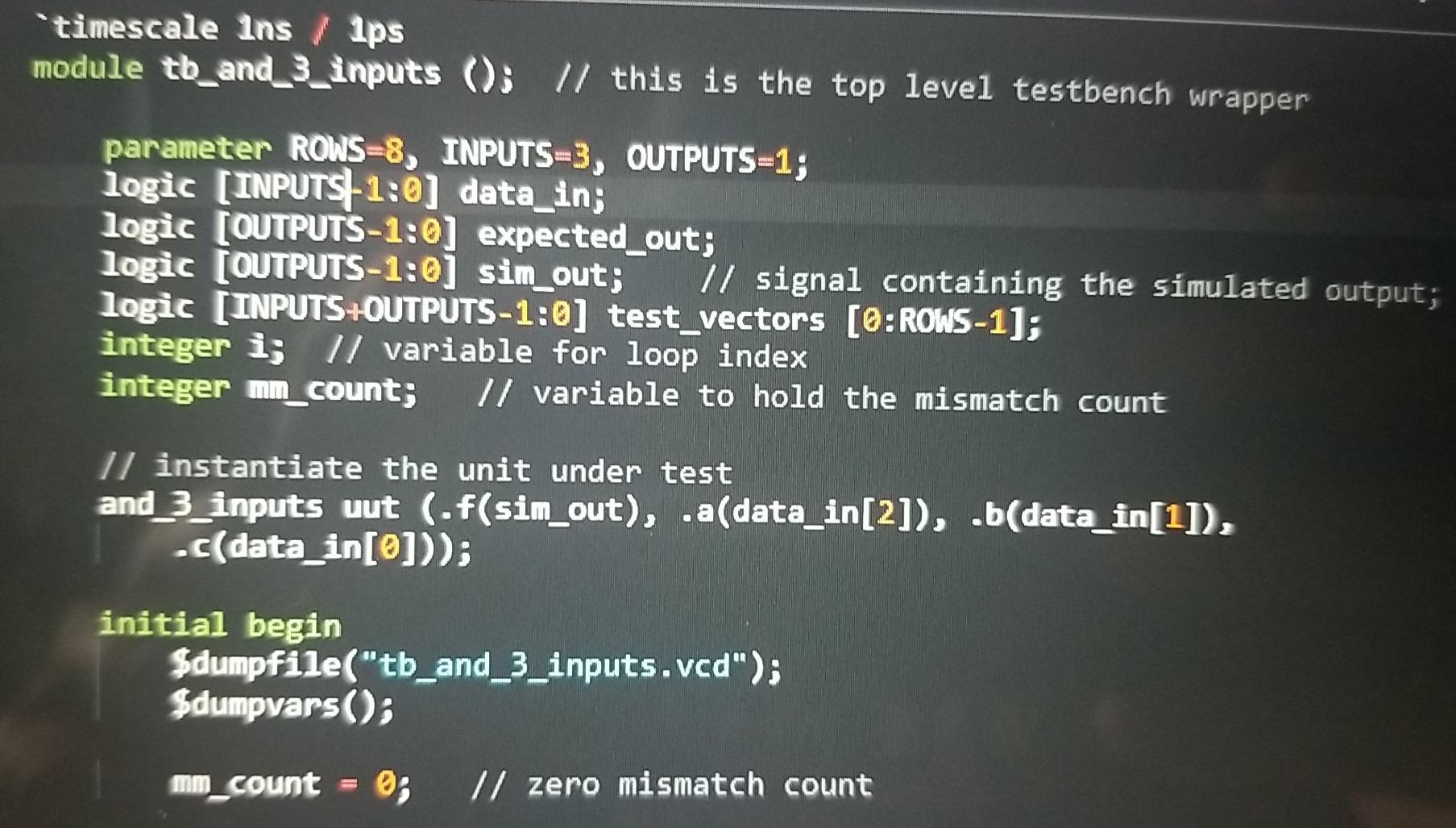 "timescale Ins/ lps module tb_and_3_inputs (); // | Chegg.com