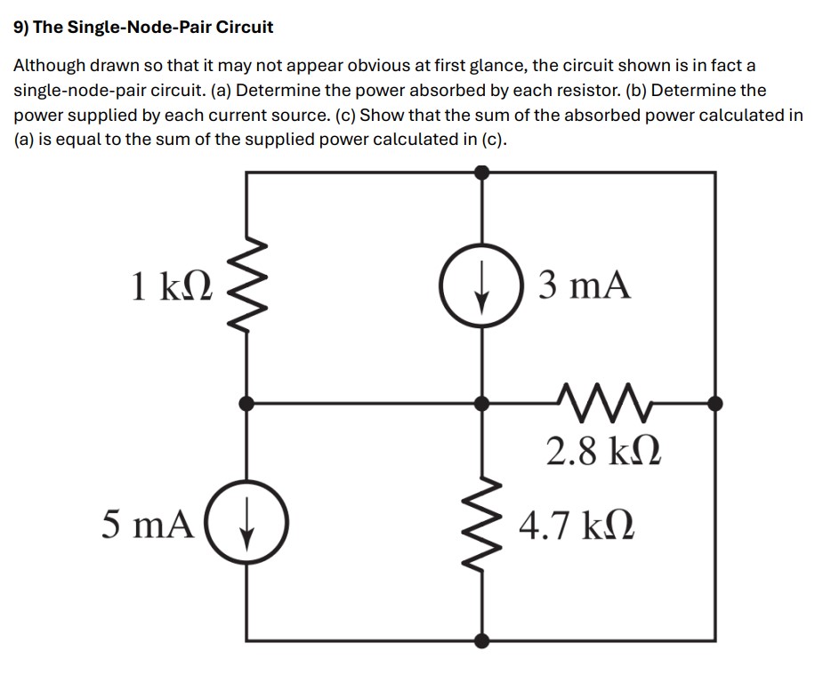 Solved Voltage and Current SourcesThe Single-Node-Pair | Chegg.com