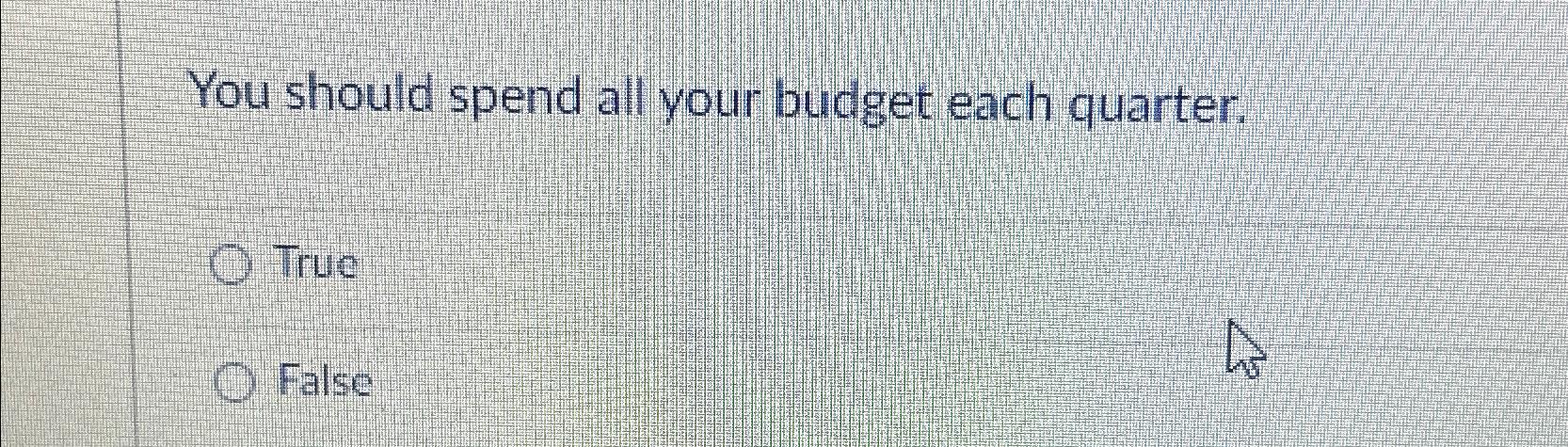 Solved You should spend all your budget each | Chegg.com