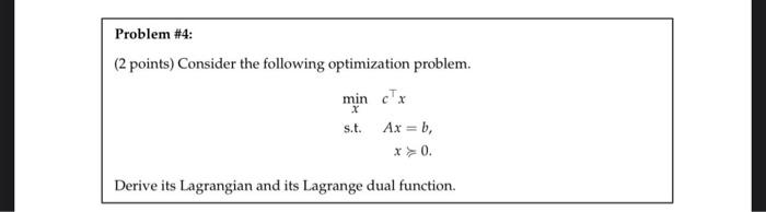 Solved Problem \#4: (2 points) Consider the following | Chegg.com Solved Problem \#4: (2 points) Consider the following | Chegg.com