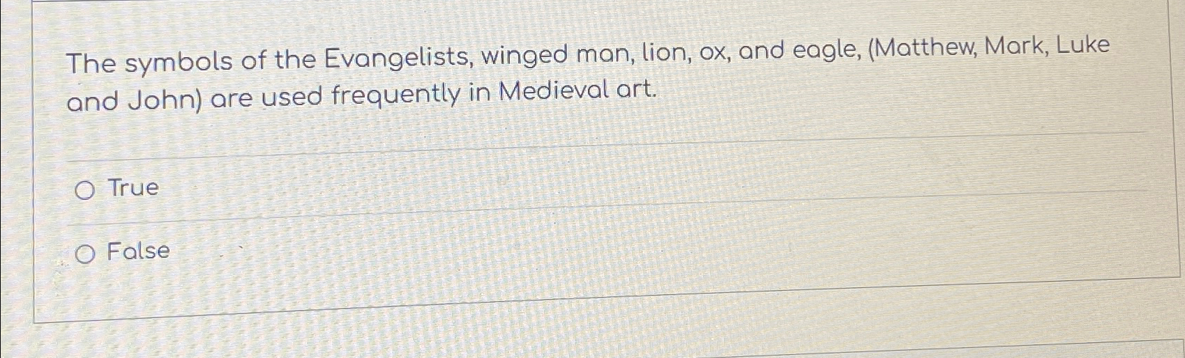 Solved The symbols of the Evangelists, winged man, lion, ox, | Chegg.com