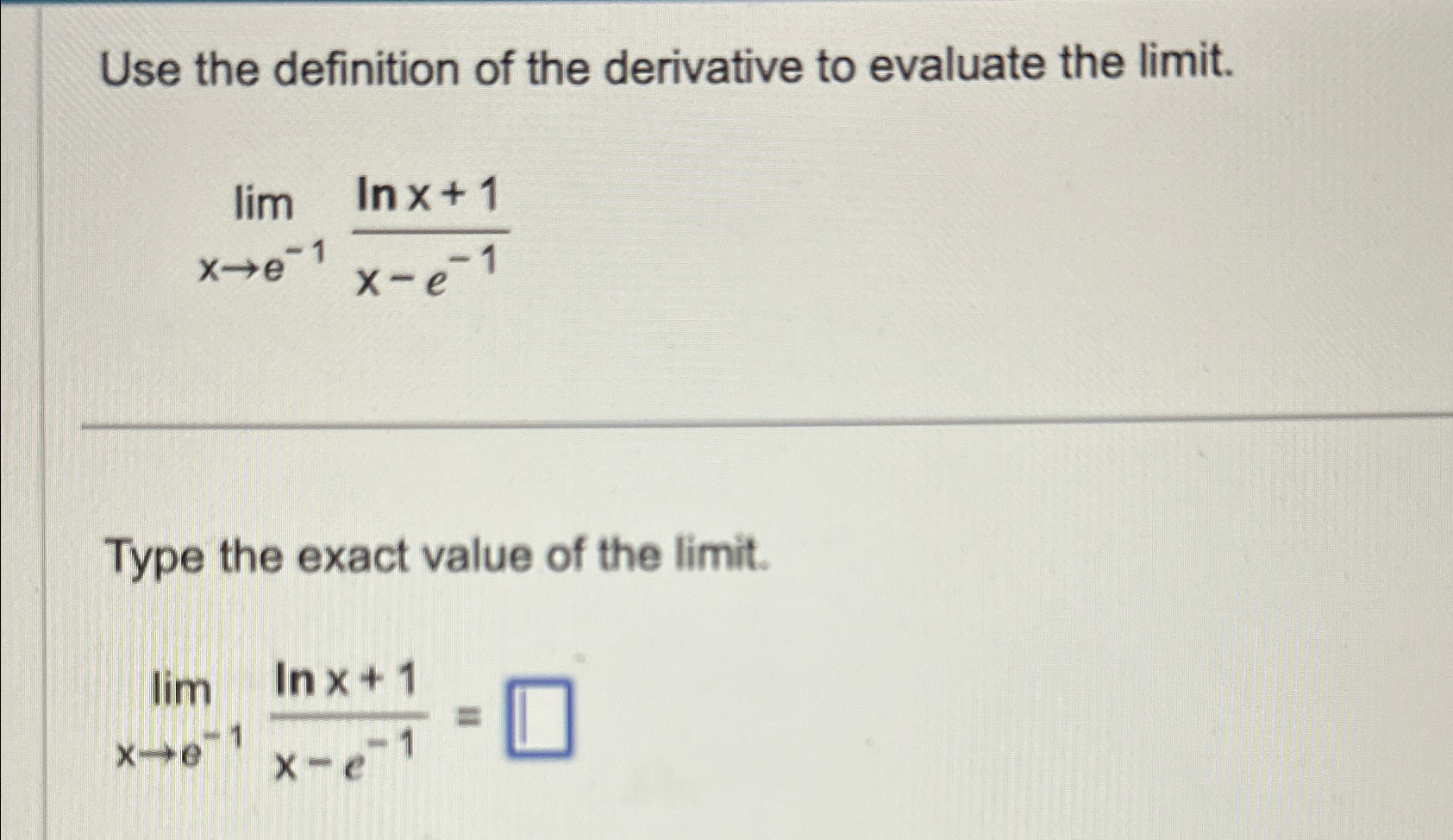 Solved Use the definition of the derivative to evaluate the | Chegg.com