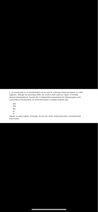 Solved Co transduction or co-transformation can be used for | Chegg.com