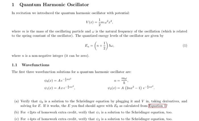 Solved 1.1 Wavefunctions The first three wavefunction | Chegg.com