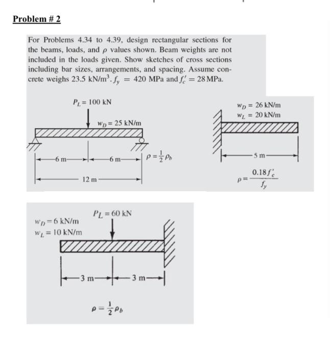 Solved For Problems 4.34 to 4.39, design rectangular | Chegg.com