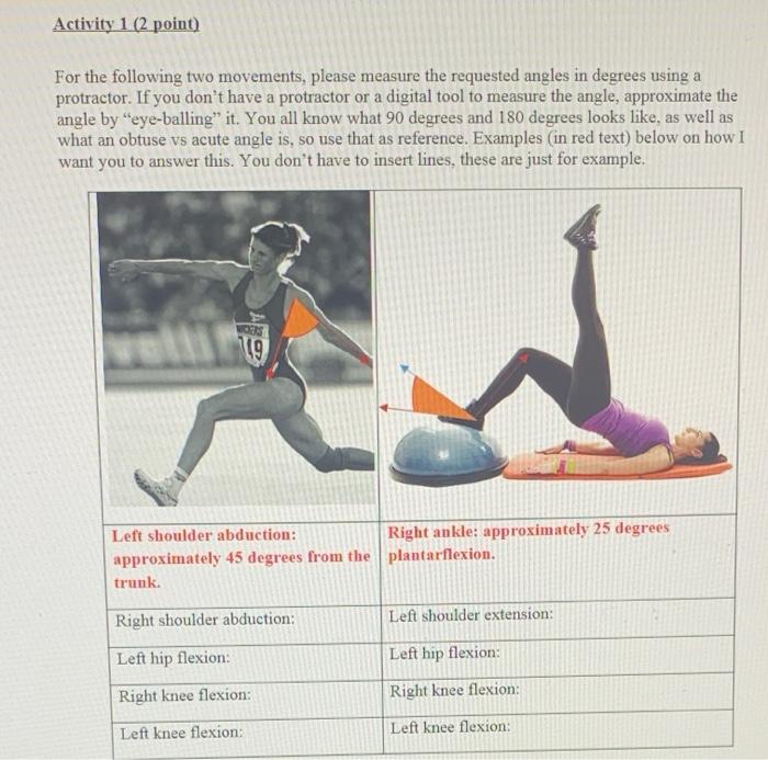 Solved Activity 1 (2 point) For the following two movements, | Chegg.com