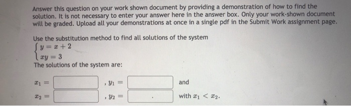 Solved Answer this question on your work shown document by | Chegg.com