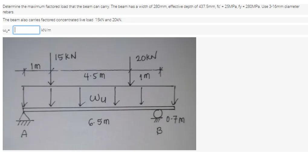 Solved Determine the maximum factored load that the beam can | Chegg.com
