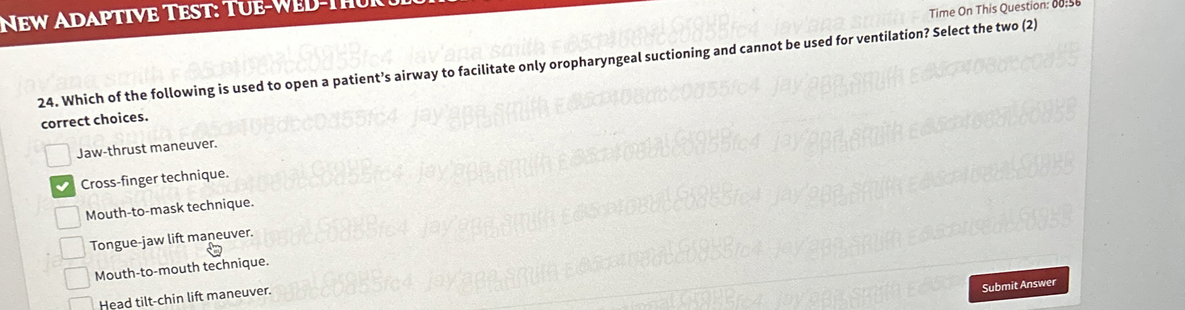 Solved NEW ADAPTIVE TEST: TUE-WED-11 ﻿UT UDUTime On This | Chegg.com
