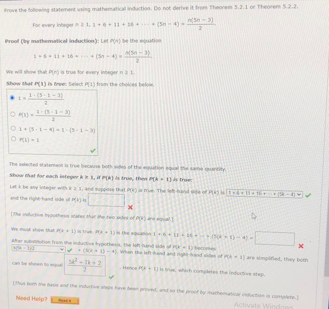 Solved Prove the following statement using mathematical | Chegg.com