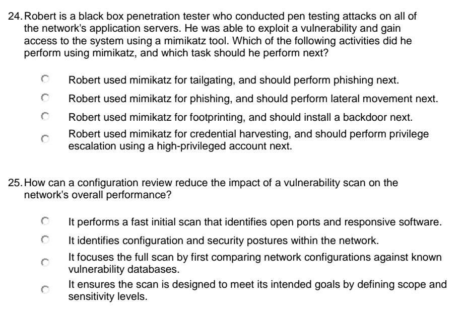 Solved 24 Robert Is A Black Box Penetration Tester Who Chegg