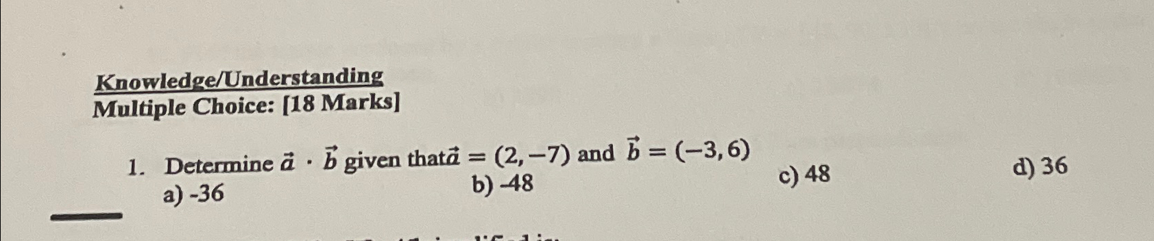 Solved Knowledge/UnderstandingMultiple Choice: [18 | Chegg.com