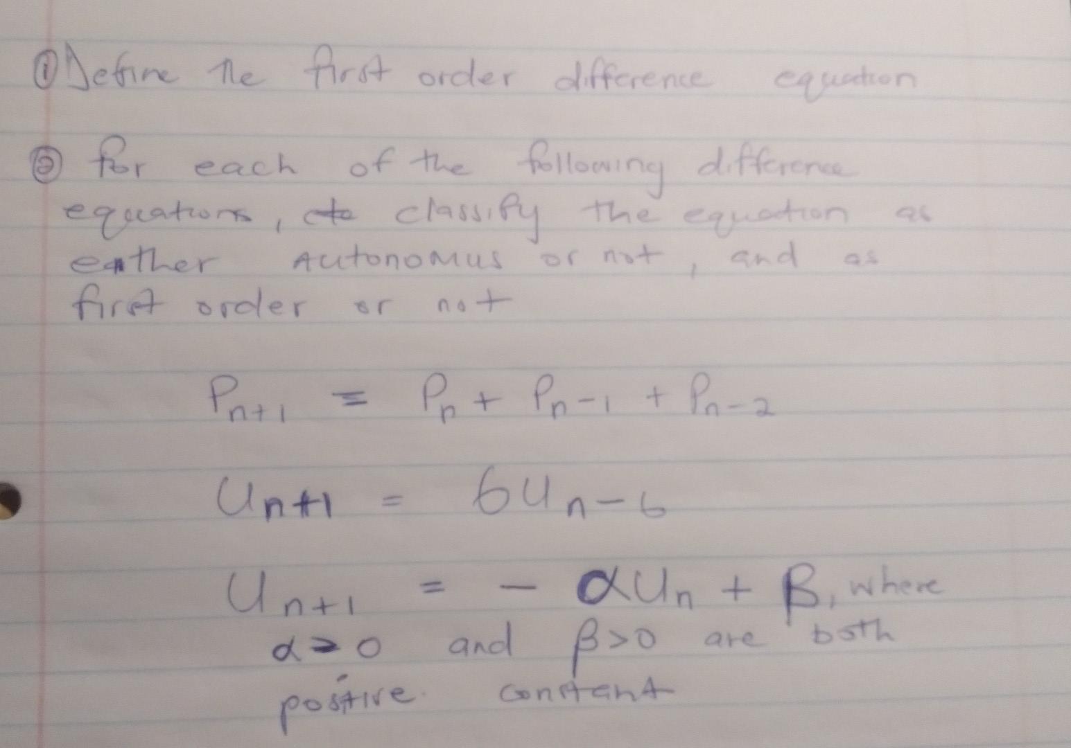 Solved 1 Define The First Order Difference Equation 2 Chegg solved-1-define-the-first-order-difference-equation-2-chegg