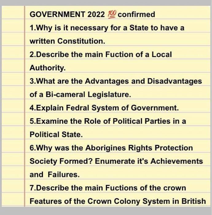 GOVERNMENT 2022100 confirmed 1.Why is it necessary | Chegg.com