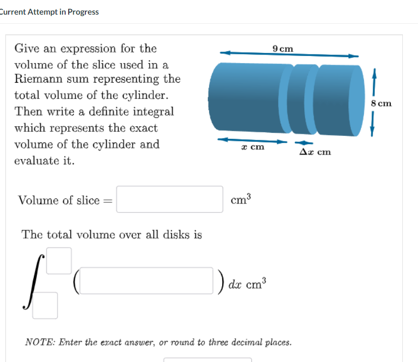 Solved Give an expression for thevolume of the slice used in | Chegg.com