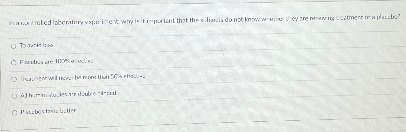 Solved In a controlled laboratory experiment, why is it | Chegg.com